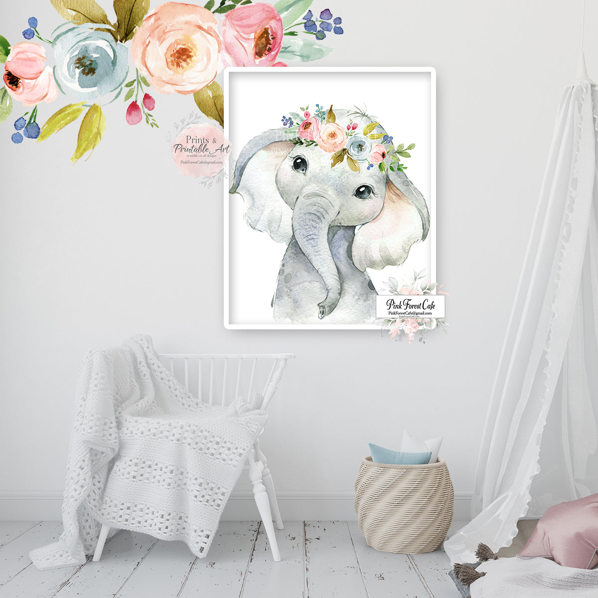 Boho Elephant Art