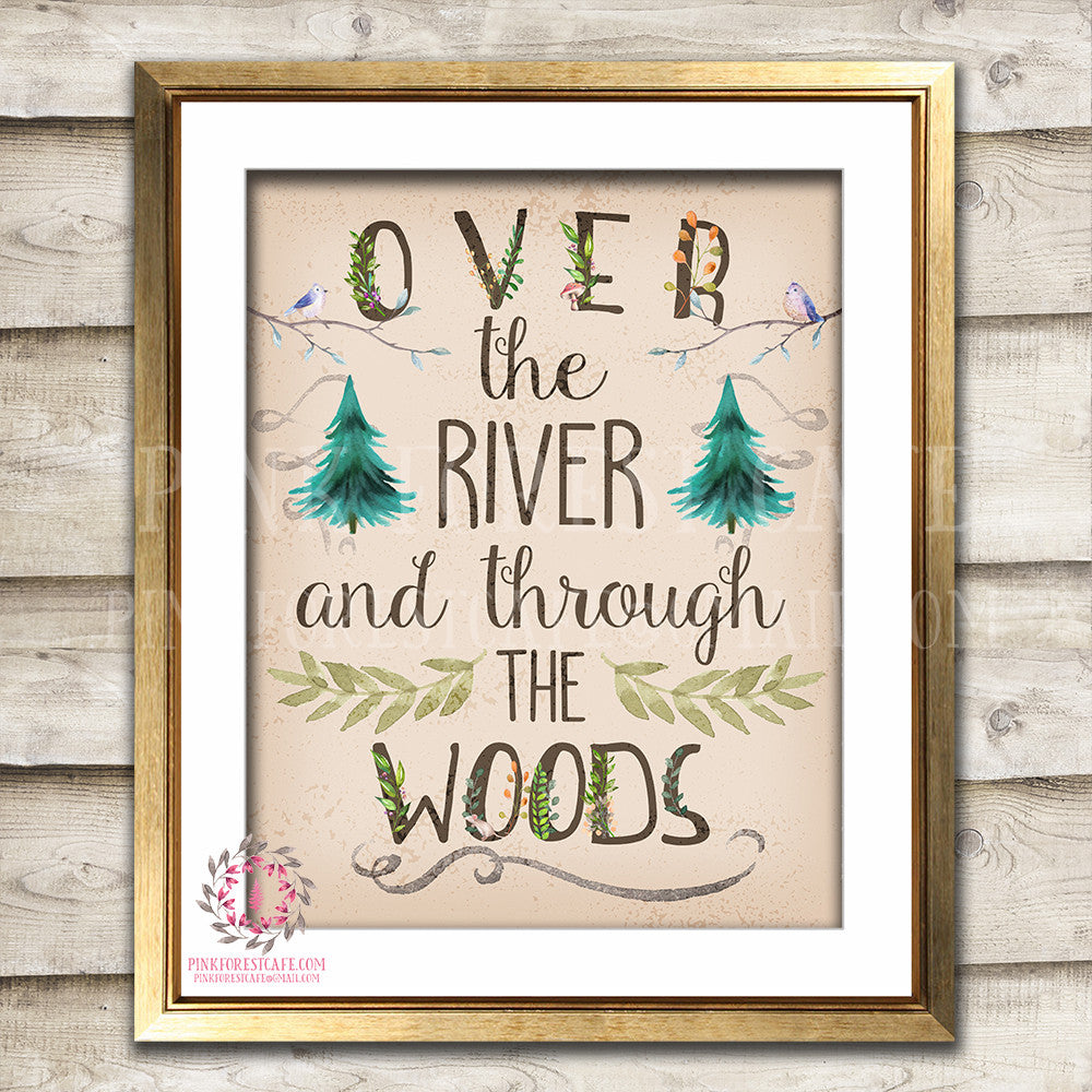 Over The River And Through Woods Woodland Nursery Printable Wall Art ...